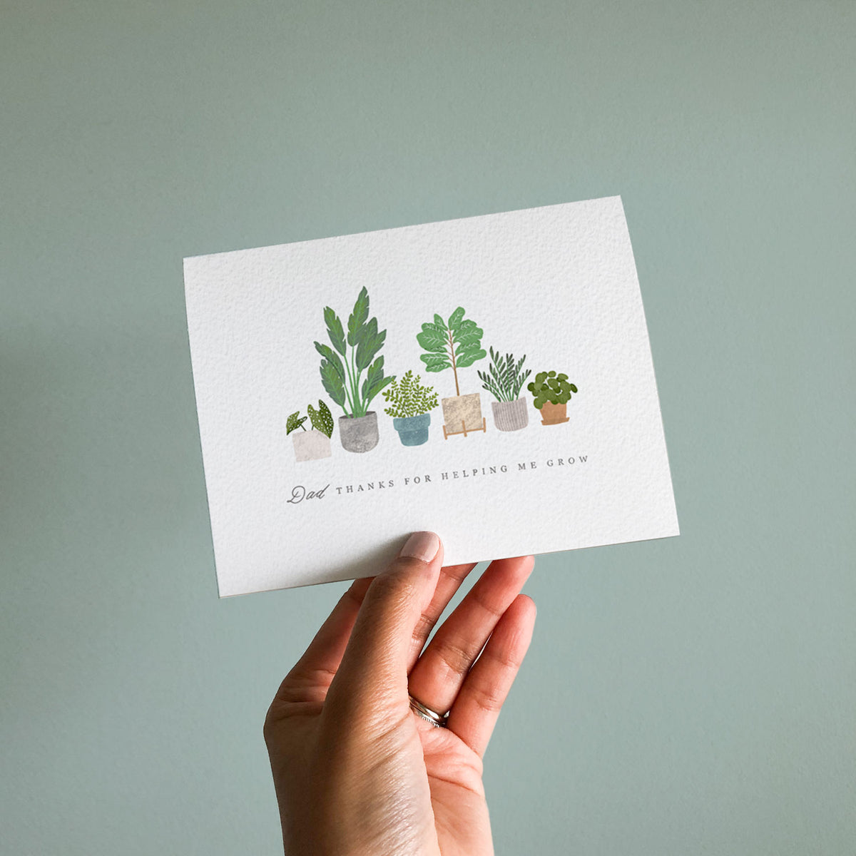Thanks for Helping Me Grow Dad Plant Card – Papelu Studio