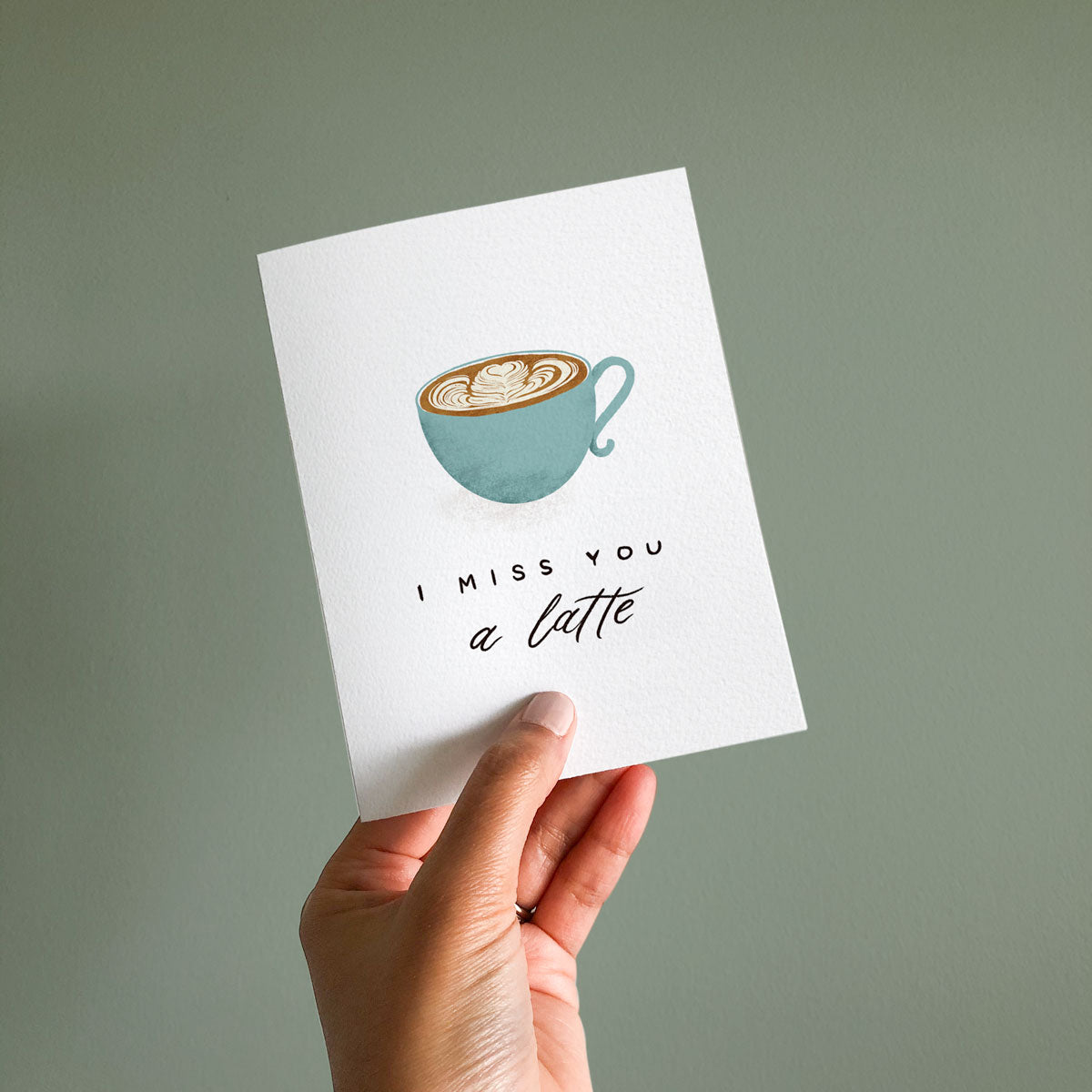 Miss You A Latte Greeting Card – Papelu Studio