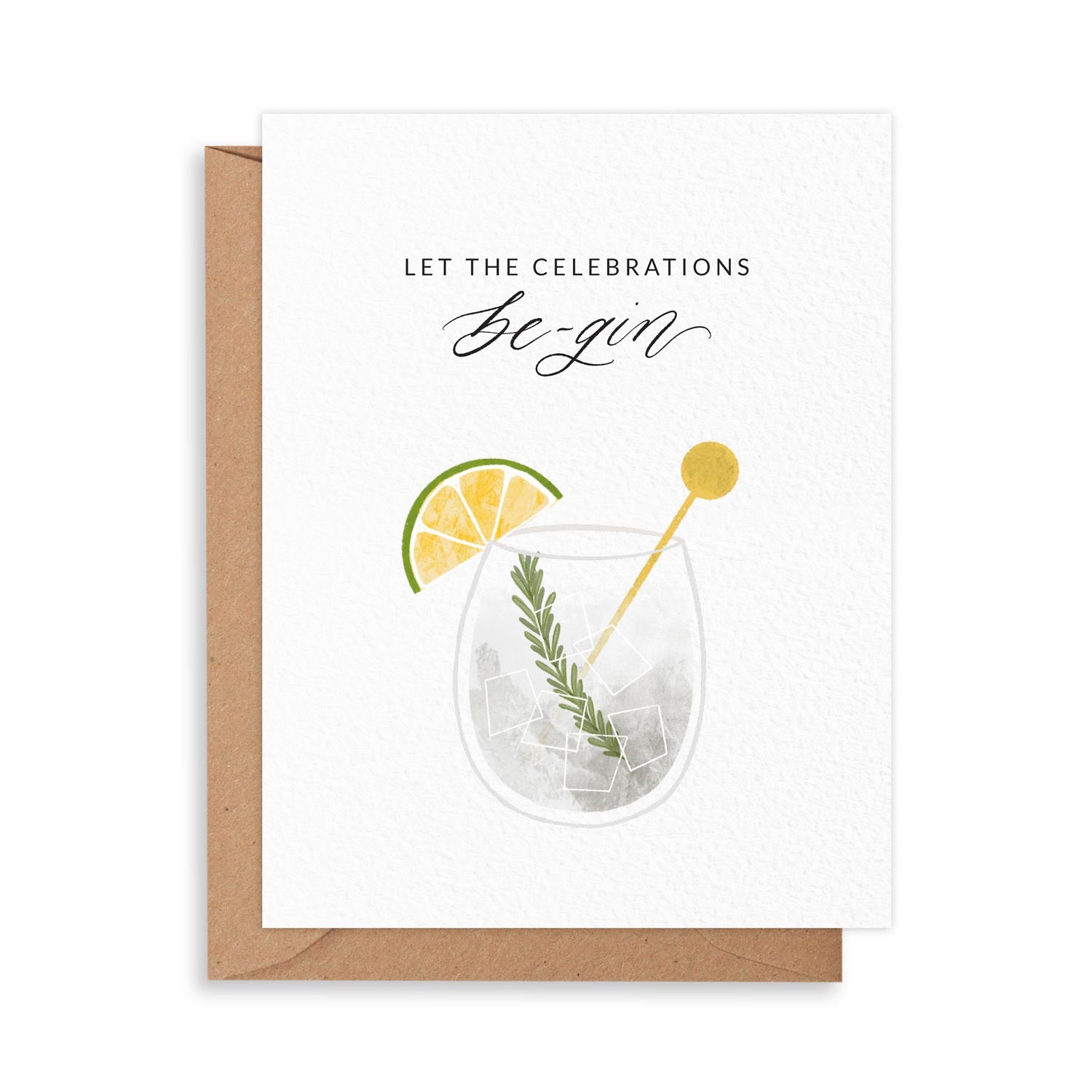 Gin Cocktail Birthday Greeting Card – Papelu Studio