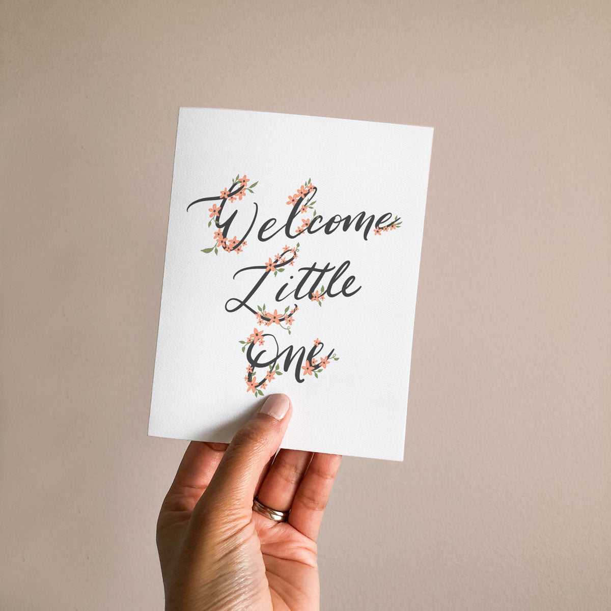Welcome Little One Baby Shower / Newborn Greeting Card – Papelu Studio