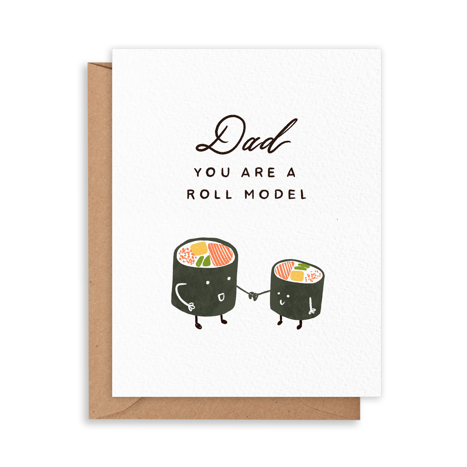Father's Day Roll Model Dad Sushi Greeting Card – Papelu Studio